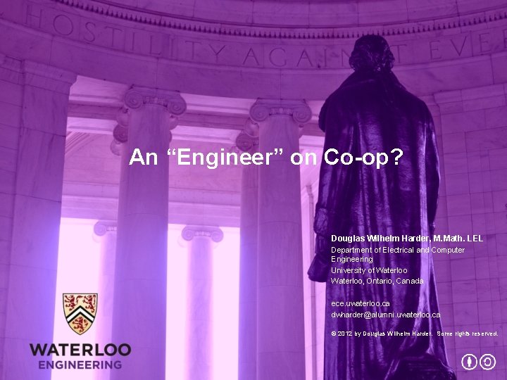 An Engineer on Coop Douglas Wilhelm Harder M