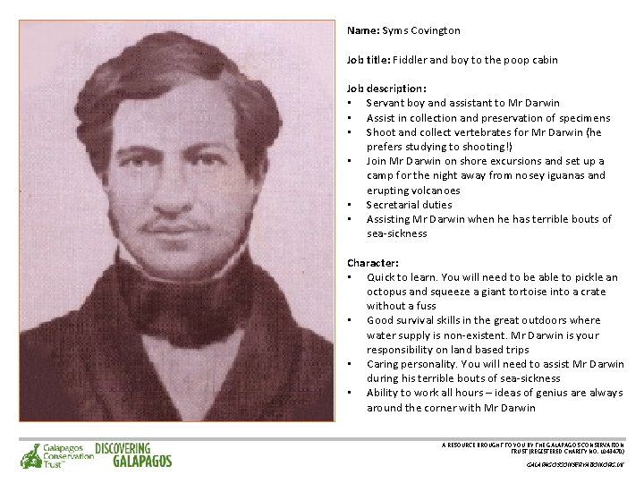 The Beagle Meet the Crew A RESOURCE BROUGHT