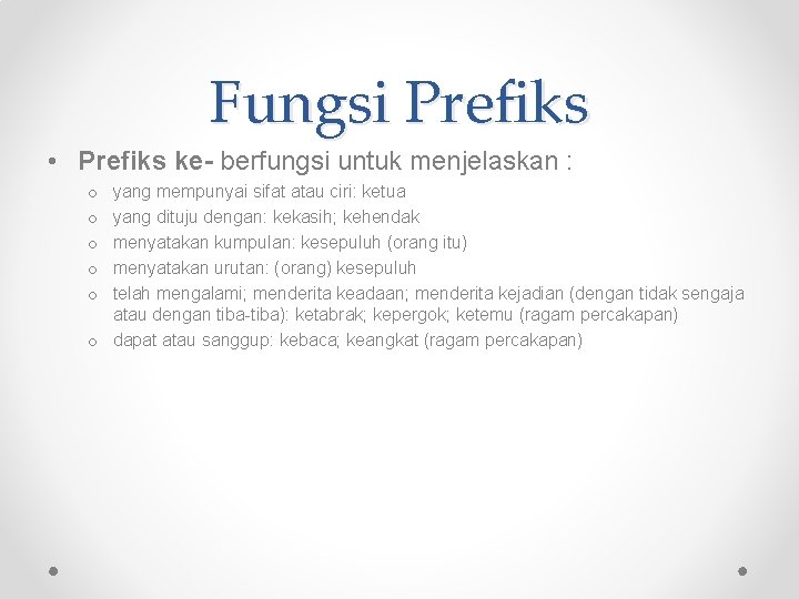 Prefiks Infiks By Alvin Brian Jeffry Marvin Michael