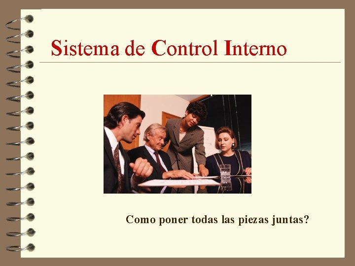 Sistema de Control Interno Como poner todas las