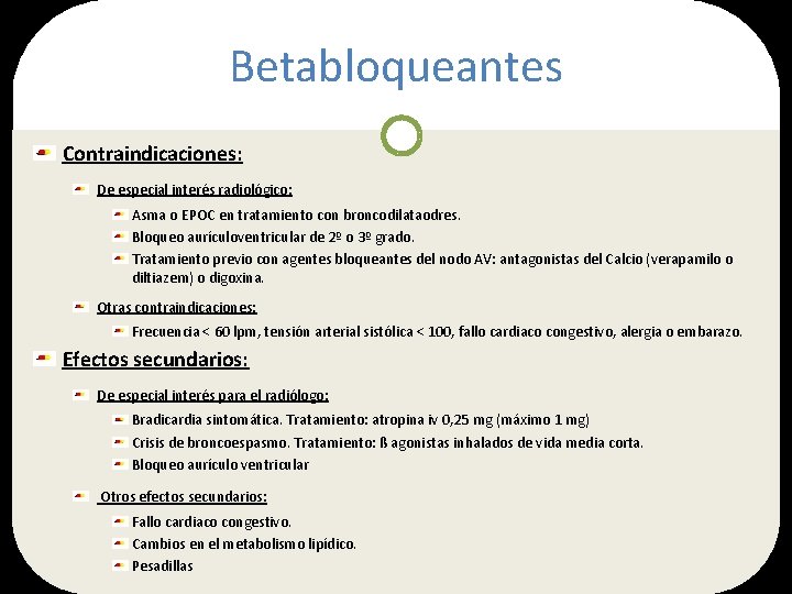 CONTRAINDICACIONES Y EFECTOS SECUNDARIOS Betabloqueantes ...