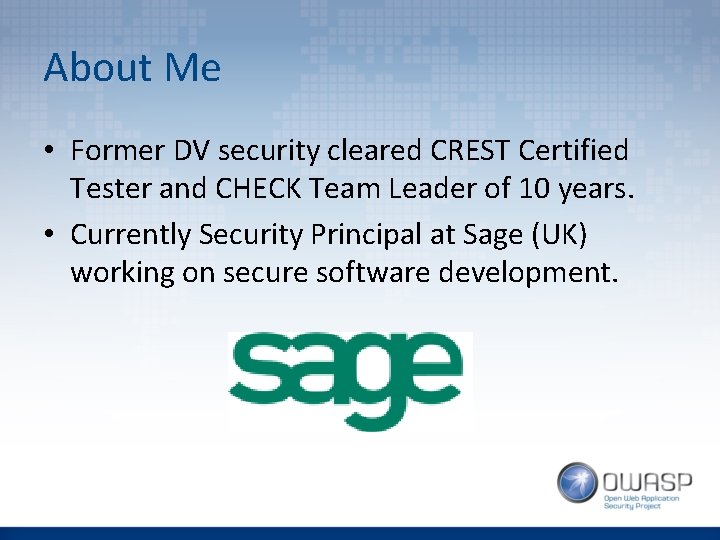 Introduction to Application Penetration Testing Robin Fewster Introduction