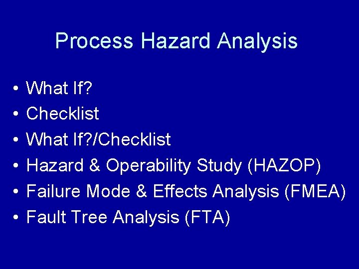 Process Safety Management of Highly Hazardous Chemicals Nancy