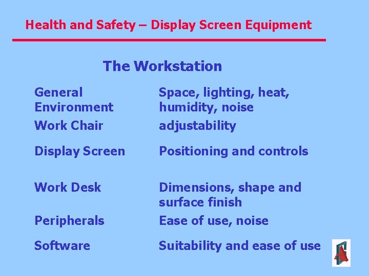 Health and Safety Display Screen Equipment DSE Assessments