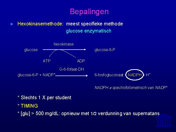Praktische Oefeningen MEDISCHE BIOCHEMIE Prof Dr J Van
