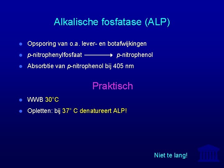 Praktische Oefeningen MEDISCHE BIOCHEMIE Prof Dr J Van