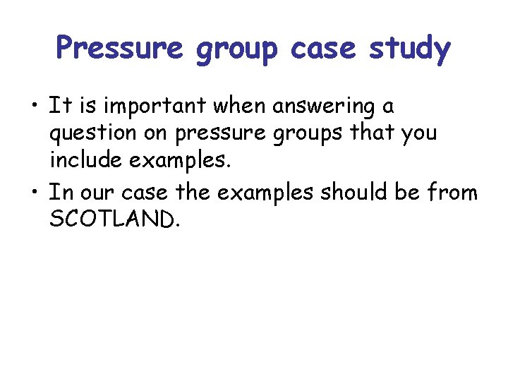 What are pressure groups A pressure group is