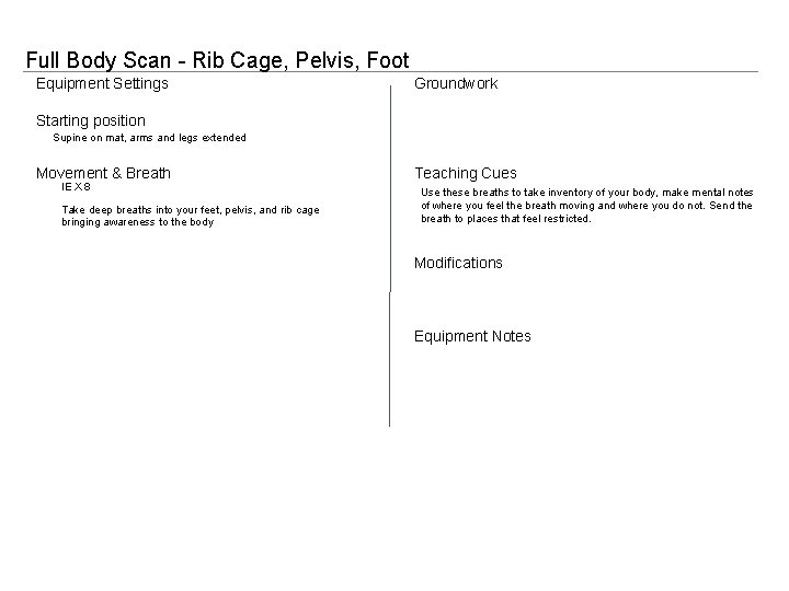 Full Body Scan Rib Cage Pelvis Foot Equipment