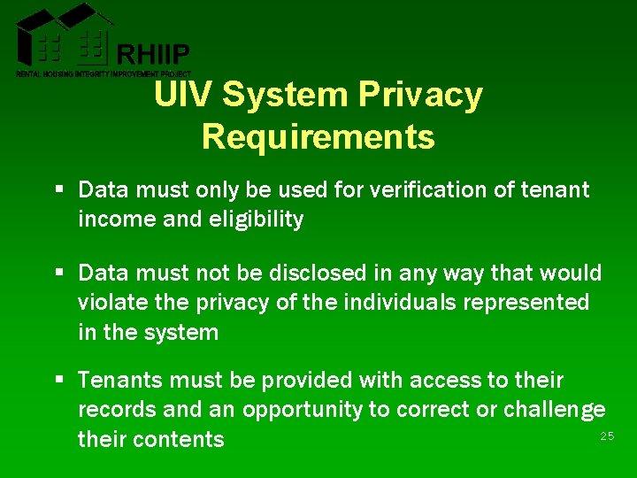 1 Rental Housing Integrity Improvement Project RHIIP Initiative