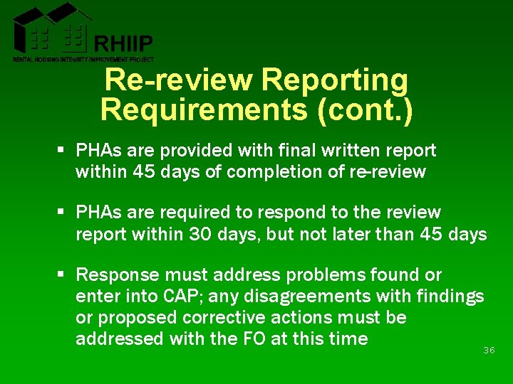 1 Rental Housing Integrity Improvement Project RHIIP Initiative