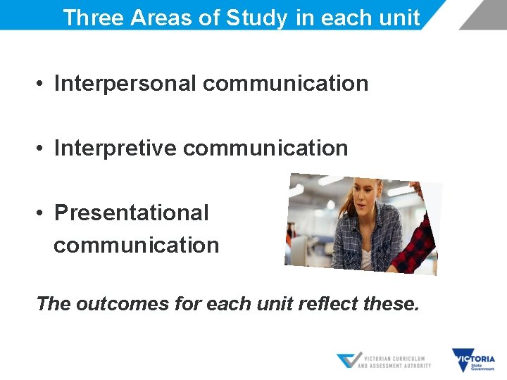 Main features of VCE Second Language study designs