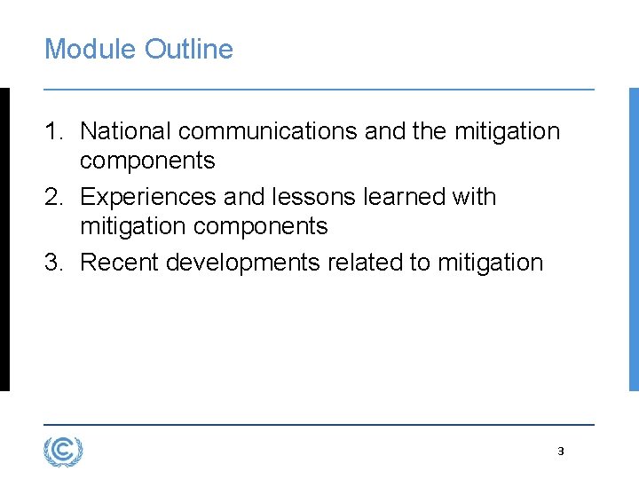 CGE TRAINING MATERIALS MITIGATION ASSESSMENT MODULE B Mitigation