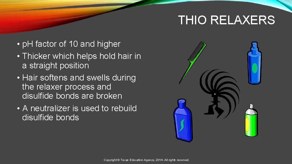 THE CHEMISTRY OF HAIR RELAXING Cosmetology II COPYRIGHT