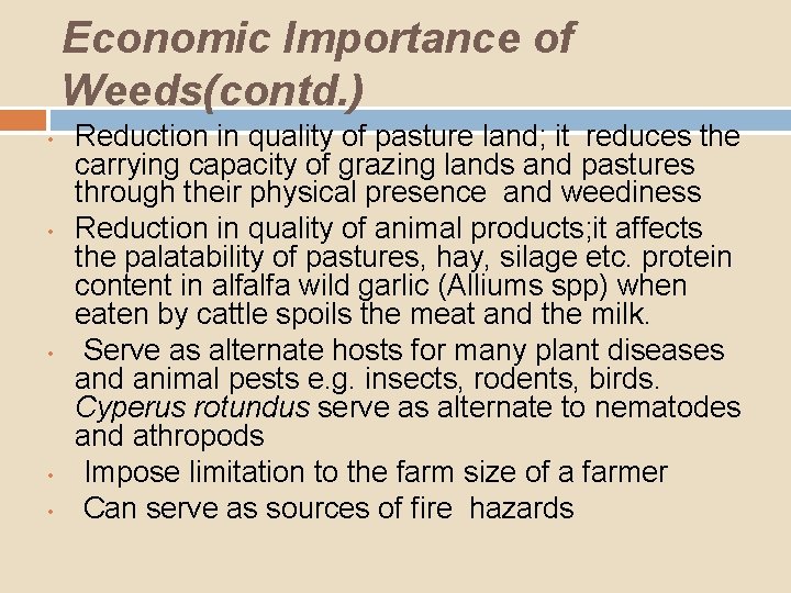 PCP 506 WEED SCIENCE AND CONTROL Definition of