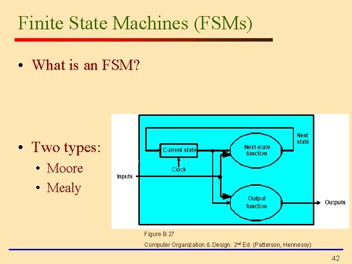 Finite State Machines Based on lectures from George