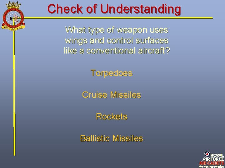 Military Aircraft Systems Weapon Guidance and Propulsion Lecture