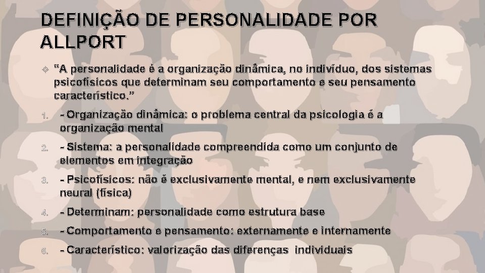 TEORIA DA PERSONALIDADE POR GORDON WILLARD ALLPORT A