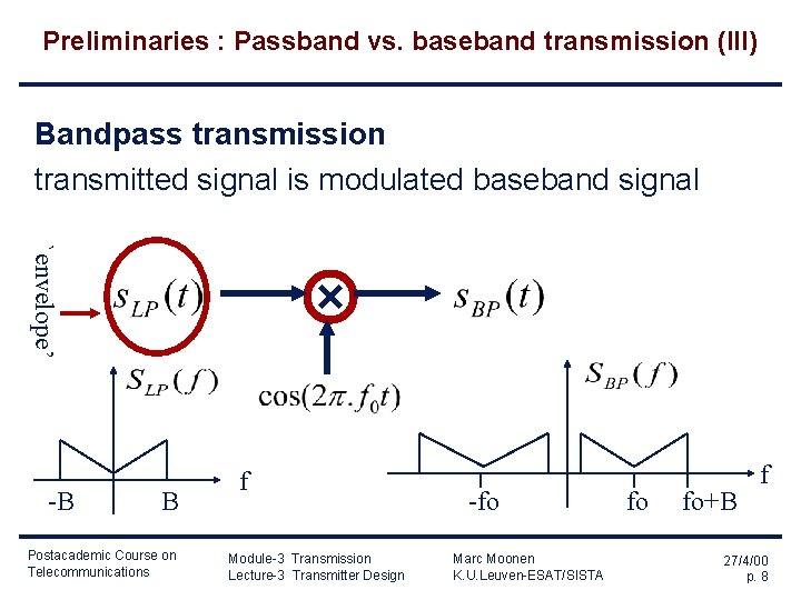 Module3 Transmission Lecture3 27400 Marc Moonen Dept E