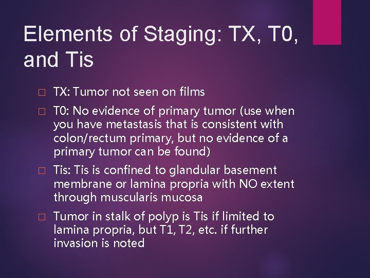 TNM Staging Colon and Rectum TONYA BRANDENBURG MHA