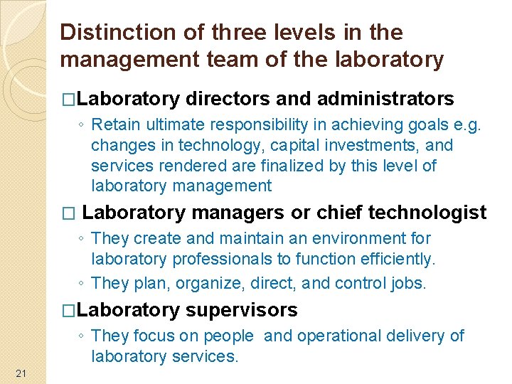 Laboratory Management The Nature Of Management In The