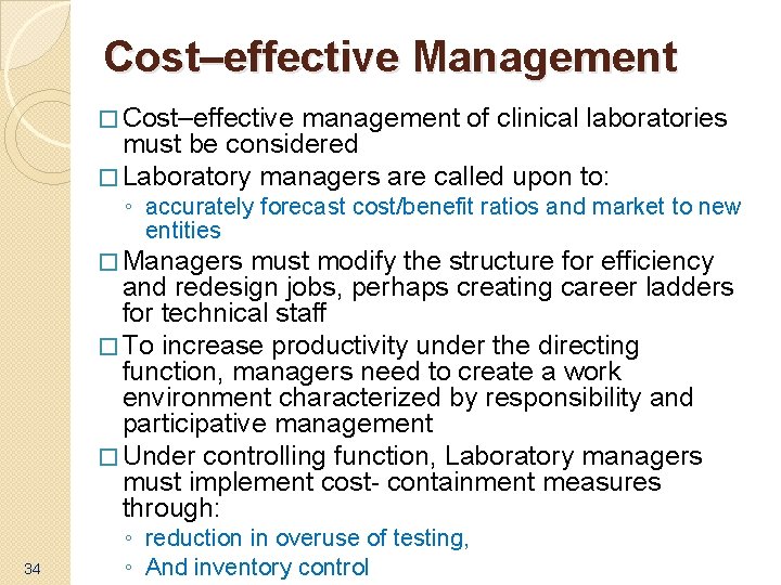 Laboratory Management The Nature Of Management In The