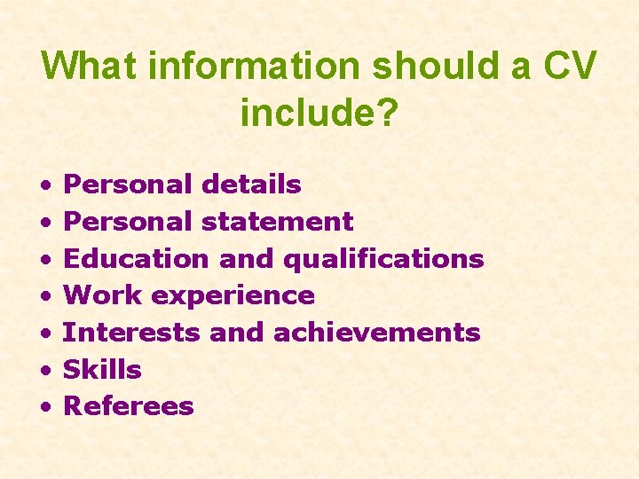 What is a CV Curriculum Vitae an outline