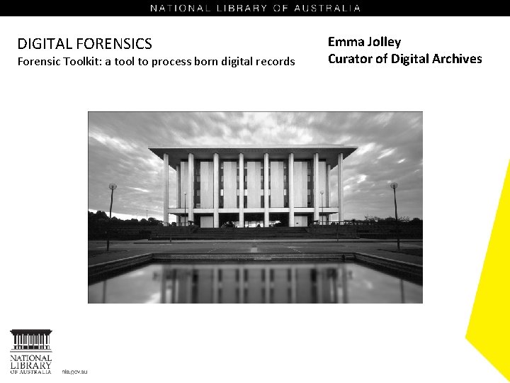 DIGITAL FORENSICS Forensic Toolkit a tool to process