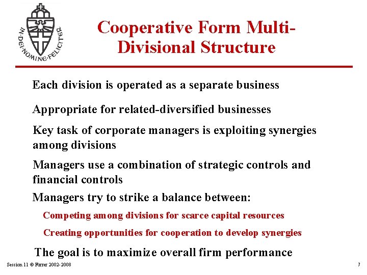 Corporate Strategy Fall 2008 Session 11 Corporate Strategy