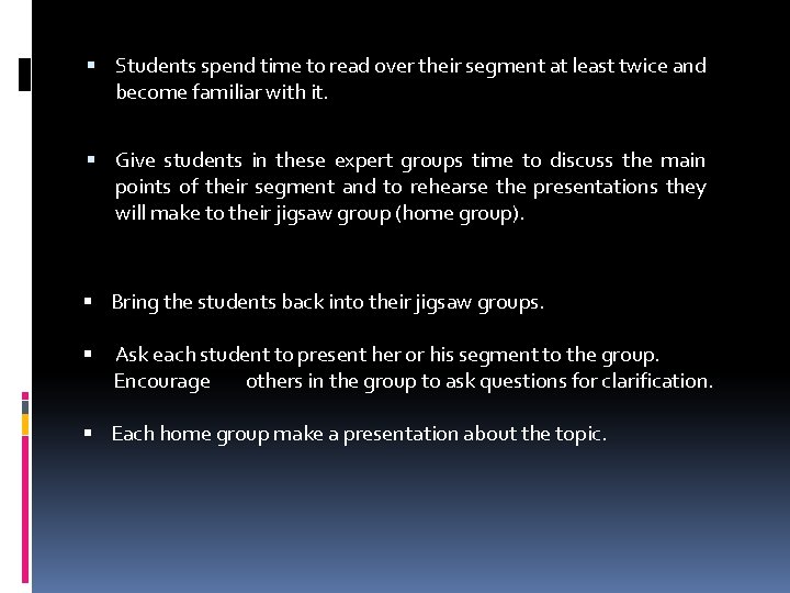 Lesson Focus The cooperative learning strategy Brainstorm effective