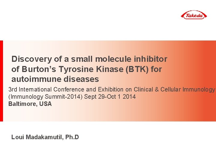 Discovery of a small molecule inhibitor of Burtons