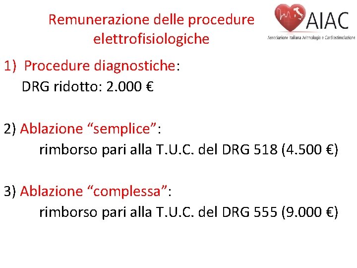 Tariffazione DRG Lattuale sistema di tariffazione DRG prevede