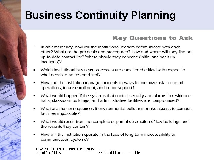 Emergency Management Planning Business Continuity IT Partners March