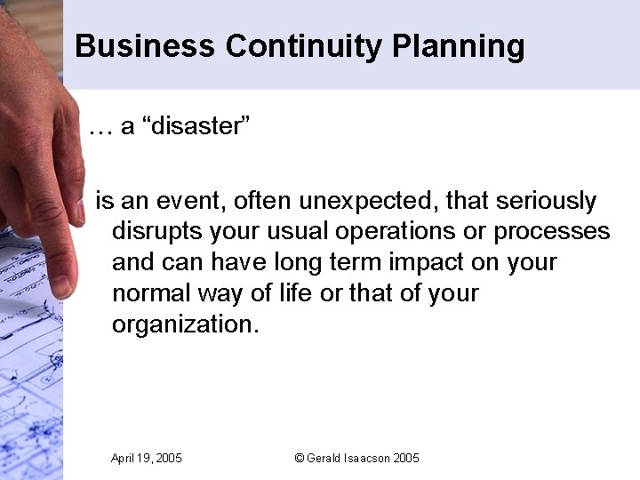 Emergency Management Planning Business Continuity IT Partners March