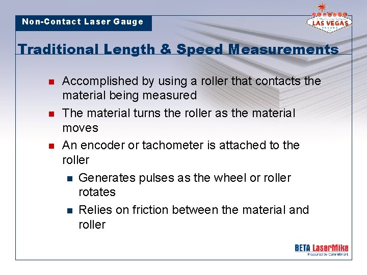 New NonContact LaserBased Gauge for Measuring Length and
