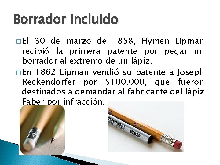 El Lapiz Definicin Un lpiz o lapicero es
