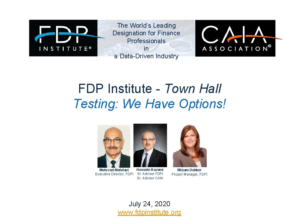 The Worlds Leading Designation for Finance Professionals in