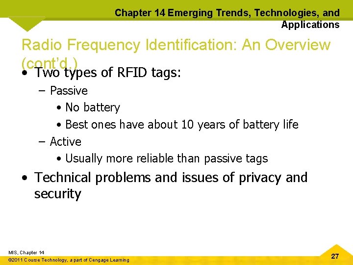 MIS CHAPTER 14 EMERGING TRENDS TECHNOLOGIES AND APPLICATIONS