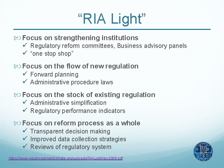 Practical Tools RIA light and Public Consultation Basics