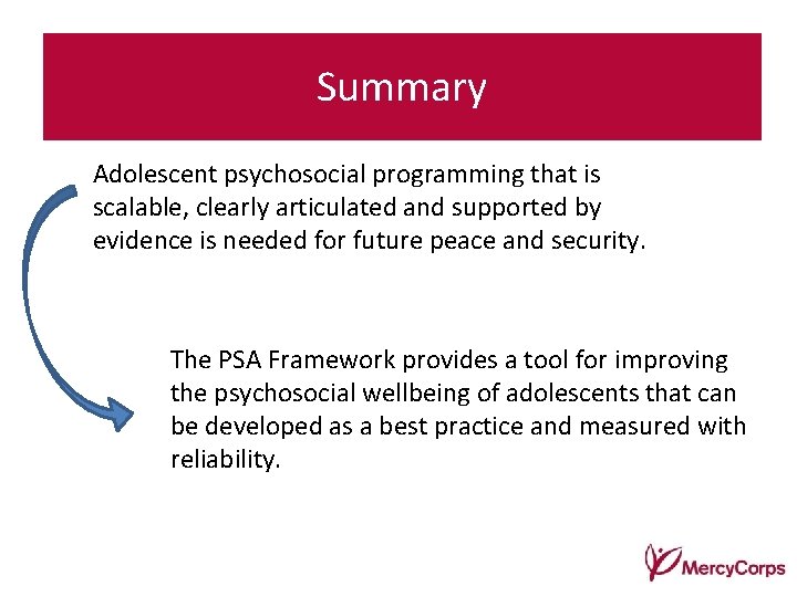 Psychosocial Framework for Advancing Adolescents Tools Profound Stress