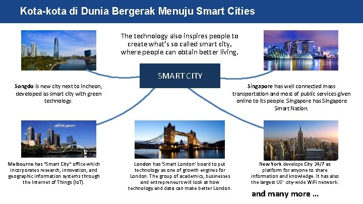 Gerakan Menuju 100 Smart City DIGITAL INNOVATIONS FOR