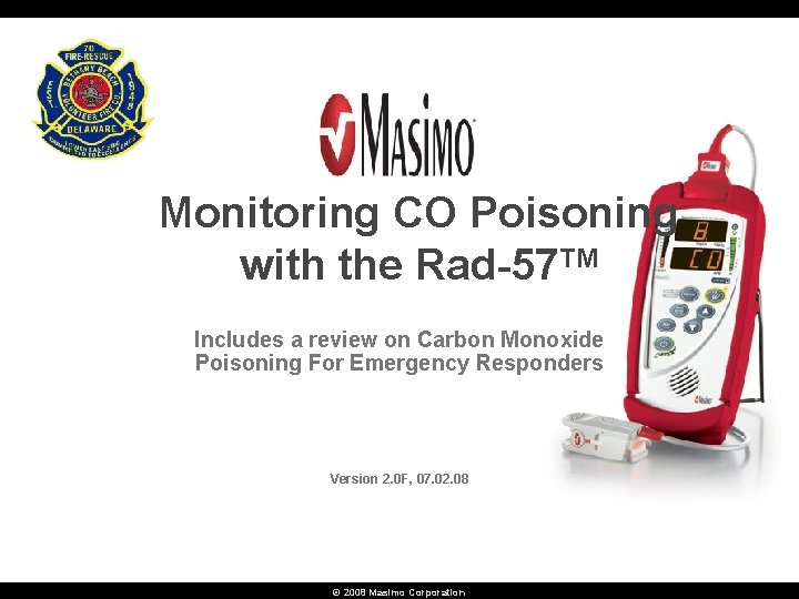 Monitoring CO Poisoning with the Rad57 TM Includes