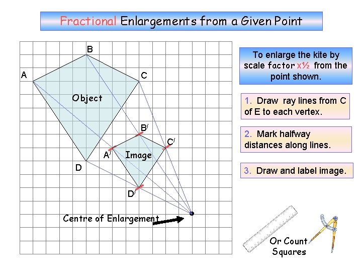 Enlargements from a Given Point X 2 B