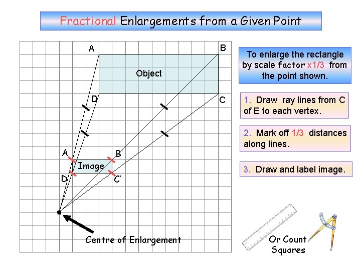 Enlargements from a Given Point X 2 B
