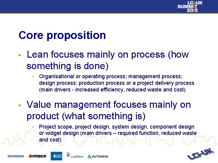 Exploration of parallels in Lean and VM methodology