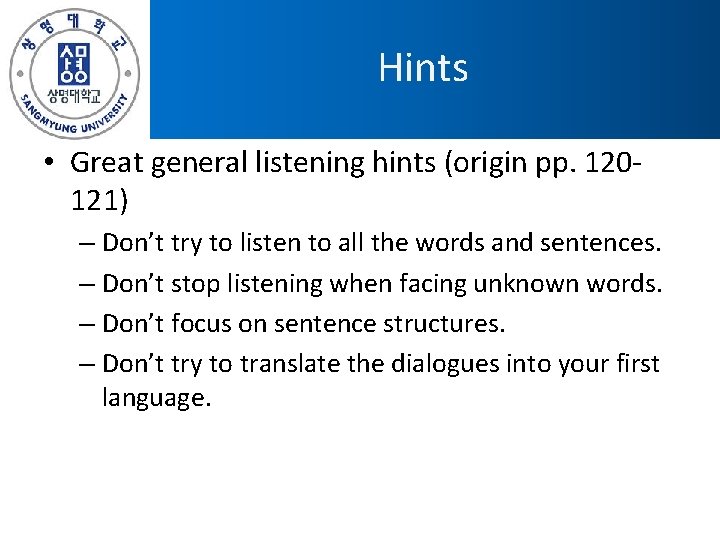 Chapter 4 Listening for advanced level learners Helgesen