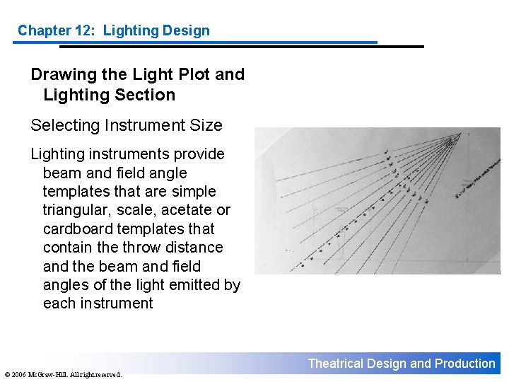 Chapter 12 Lighting Design Effective stage lighting not