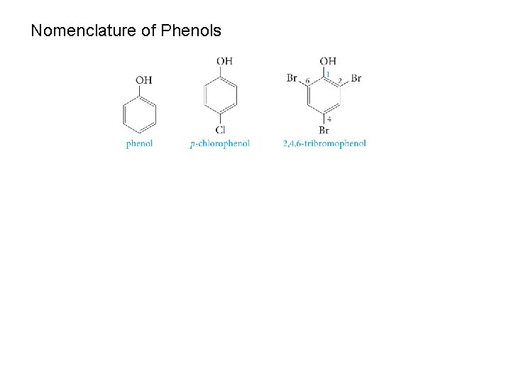 Chapter 7 Alcohols Phenols and Thiols Nomenclature of