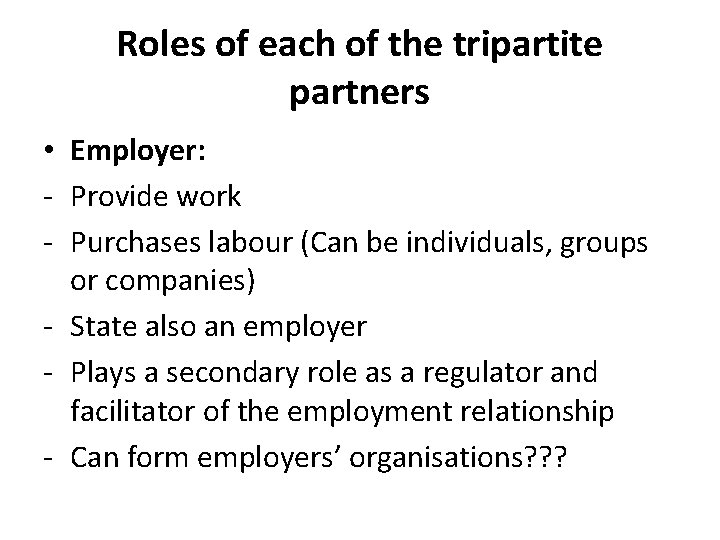 UNIT 2 Participants in Namibias Labour Relations System