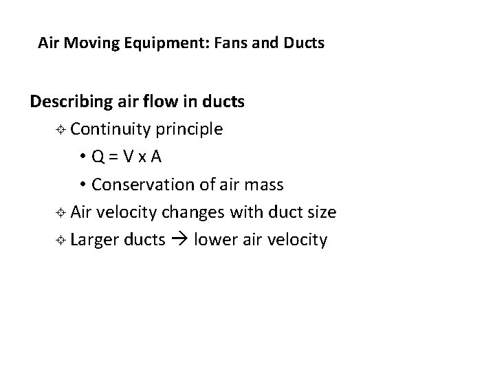 Introduction to Energy Management WeekLesson 10 Air Moving