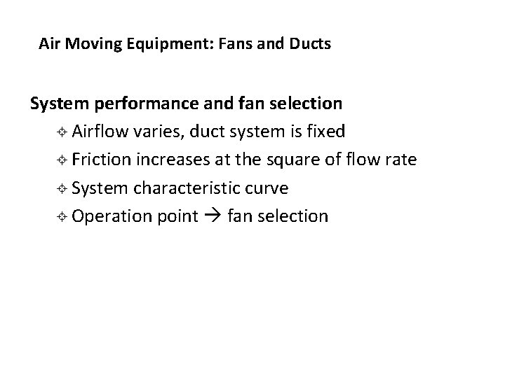 Introduction to Energy Management WeekLesson 10 Air Moving